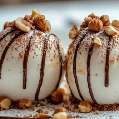 Boule Meringuée Praliné Noisette - Dessert Croquant et Fondant