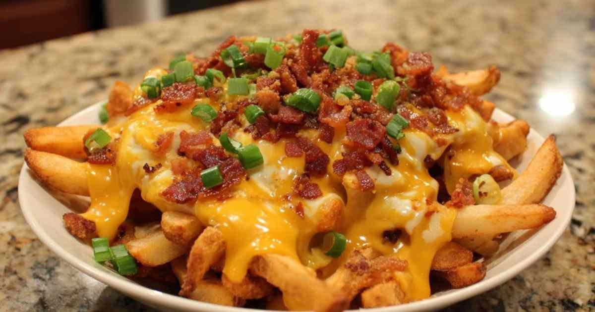 Frites au cheddar et bacon : La Recette Facile
