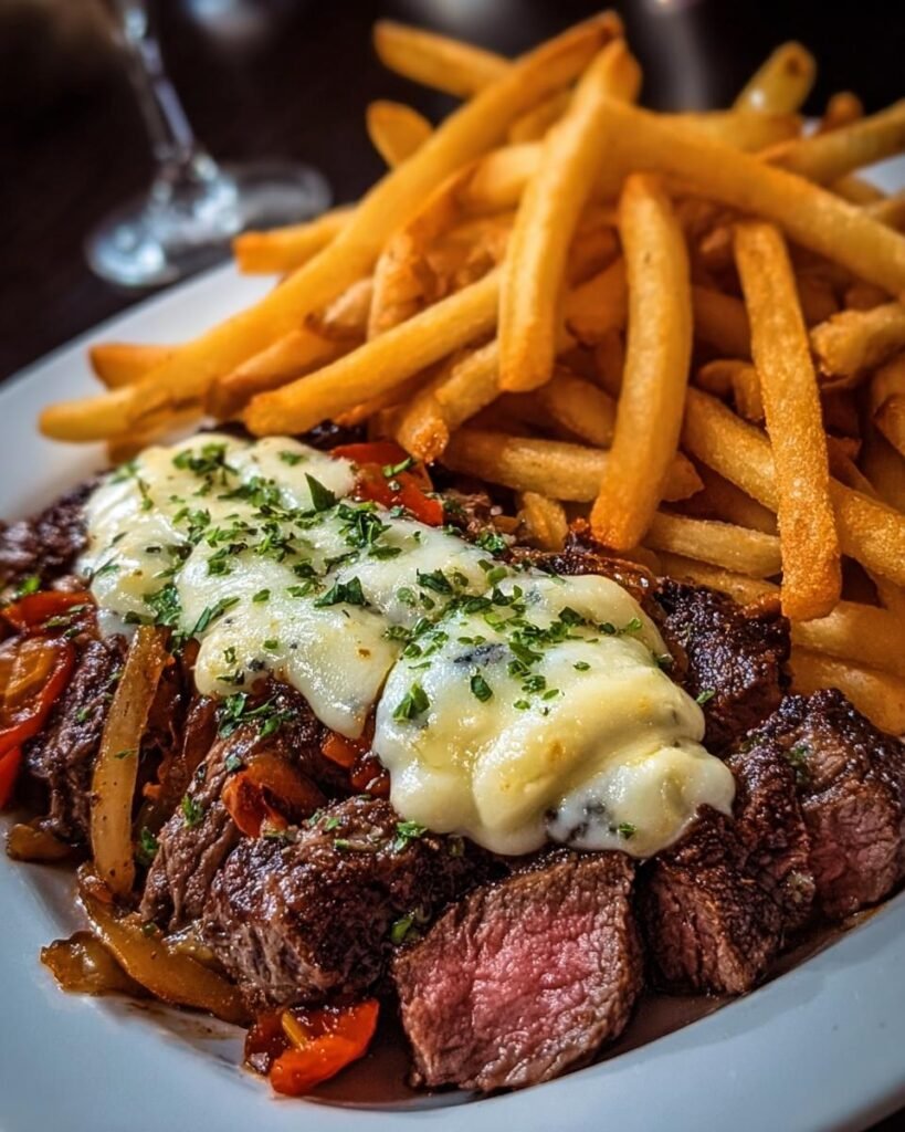 Frites fromage steak: 600 calories gourmandes