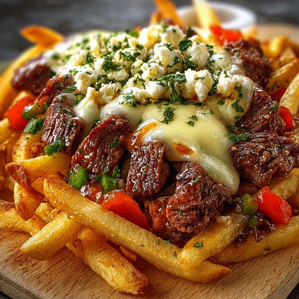 Frites fromage steak: 600 calories gourmandes